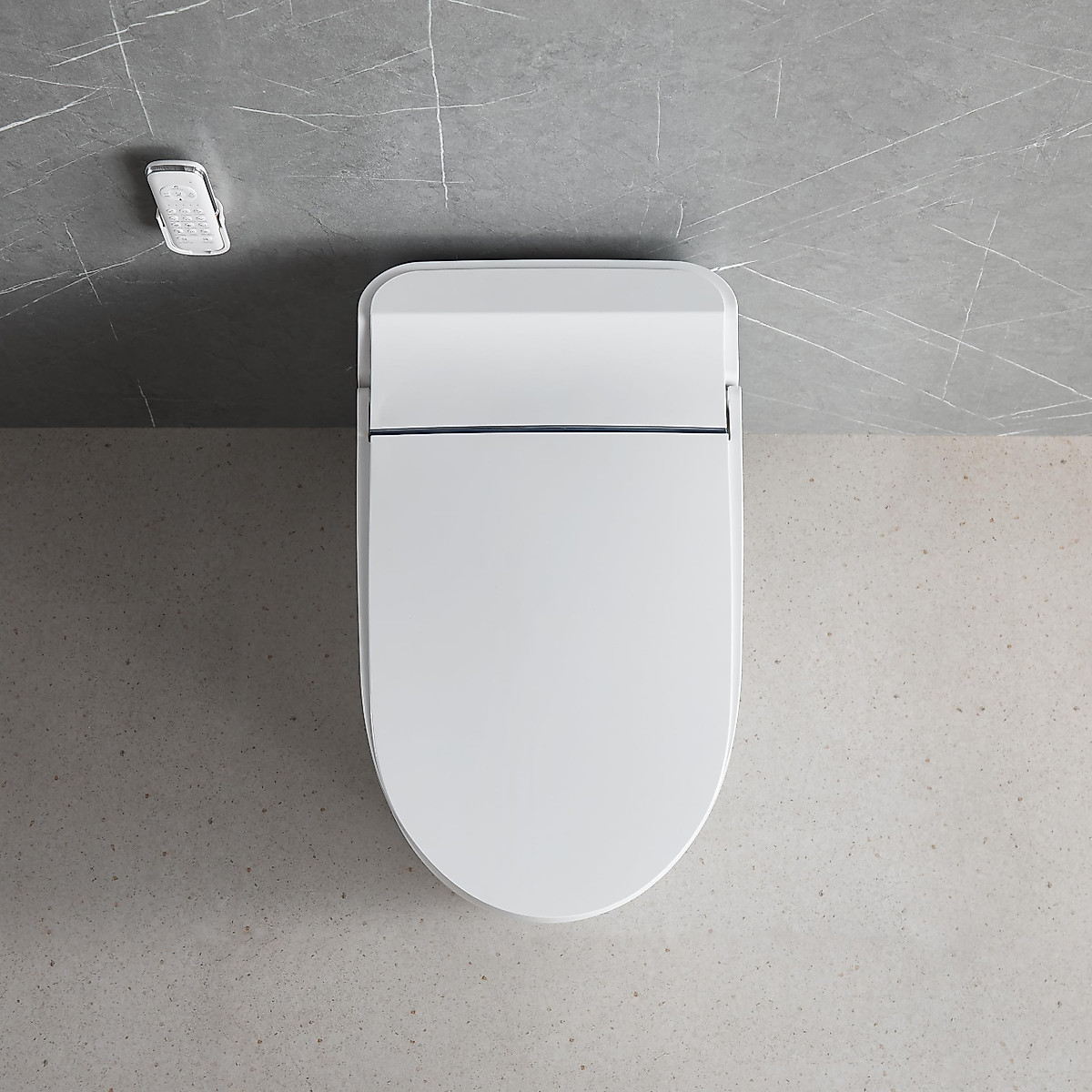 WinZo Smart Toilet with Tankless and Bidet Built In, Auto Open and Close, Auto Flush, Foot Sensor Operation, Integrated Multi-function Remote Control,One Piece Elongated Modern Bidet Toilet