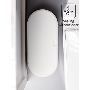 Baosia 12 Liter White Rectangular Plastic Trash Can Wastebasket with Press Type Lid,3.2Gallon Slim Trash Bin,Narrow Trash Can Waste Bins for Bedroom, Bathroom, Office,Kitchen，Powder Room