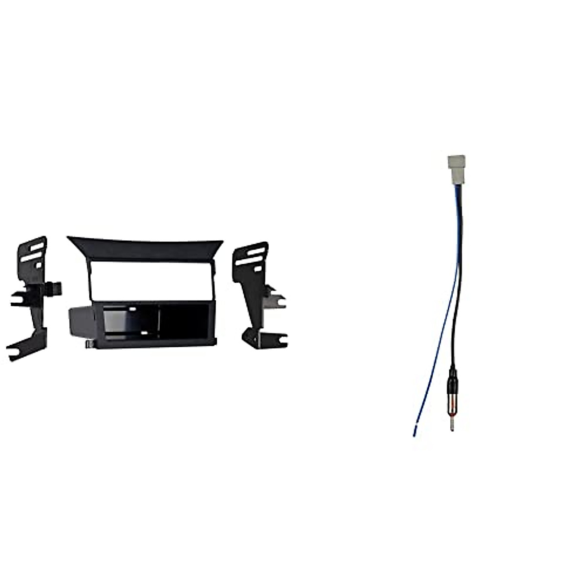 Metra 99-7876 Single DIN Installation Dash Kit with Pocket for 2009 Honda Pilot & Electronics 40-HD10 Factory Antenna Cable to Aftermarket Radio Receivers for Select Honda/Acura Vehicles