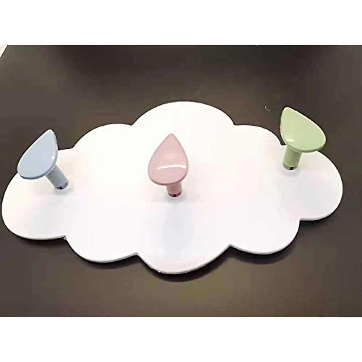 NC Cloud Hooks for Towels & Clothes, Bathroom & Living Decoration, Self Adhesive (Rainbow)