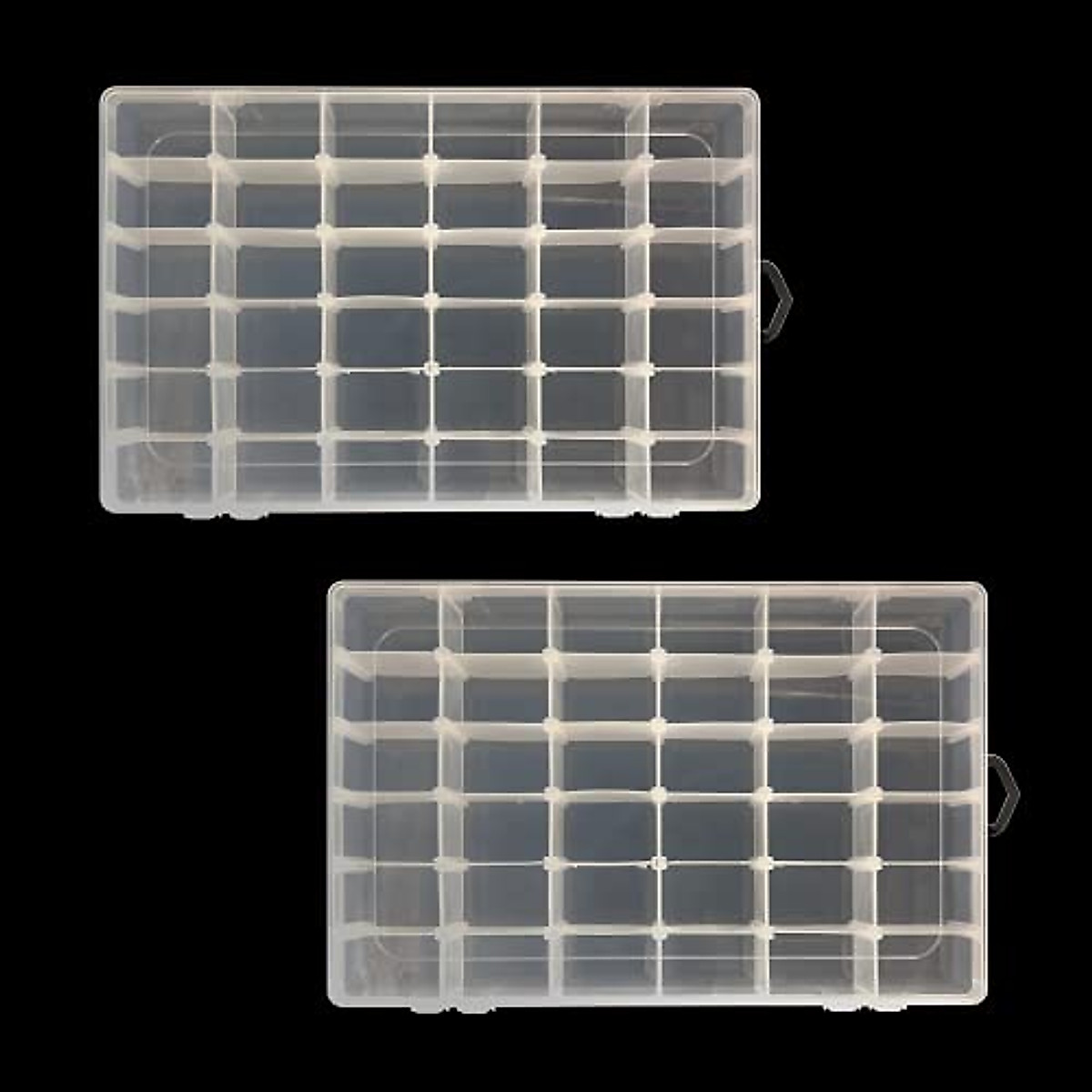 Bead Organizers and Storage - Plastic Compartment Tackle Art Bin Rock Craft Screw Thread Small Parts Collection Box Containers with Lids for Kid 2 Packs 36 Grids