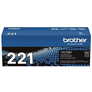 Brother Genuine Standard Yield Toner Cartridge, TN221BK, Replacement Black Toner, Page Yield Upto 2,500 Pages, Amazon Dash Replenishment Cartridge, TN221