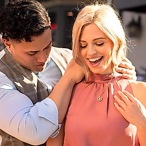 LIFETIME JEWELRY Cubic Zirconia Dangle Heart Pendant Necklace 24K gold plated