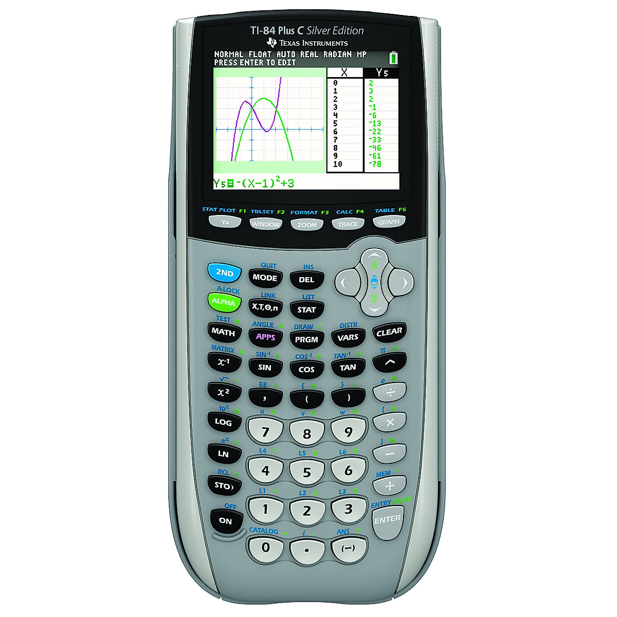 Texas Instruments 84PLSEC/TBL/1L1/L Graphing Calculator, Sliver