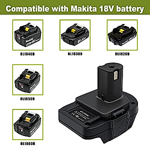 Rocivic MT20RNL Battery Adapter for Makita 18V Battery Convert to Ryobi 18V Lithium Battery, Compatible with Makita 18 Volt BL1860B BL1850B BL1840 BL1830B