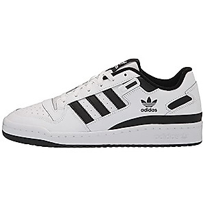adidas Originals Men's Forum Low Sneaker, White/White/Black, 10.5