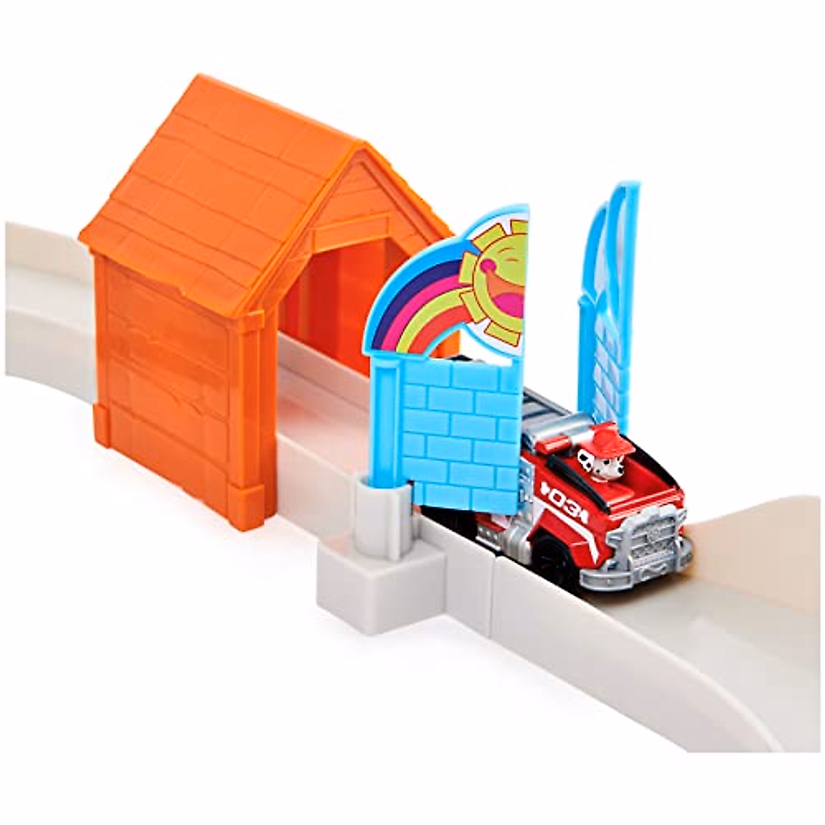 PAW Patrol, True Metal Total City Rescue Movie Track Set with Exclusive Marshall Vehicle, 1:55 Scale, Kids Toys for Ages 3 and up