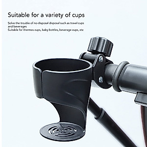 Stroller Cup Holder, Universal Wheelchair Cup Holder, Bike Cup Holder with Adjustable Clip, Baby Bottle Holder for Walkers Scooters