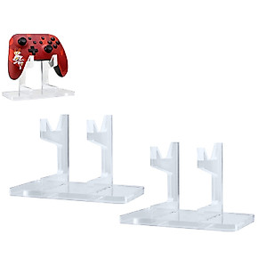 JDS Transparent Acrylic Universal Controller Stand for PS4, PS5, Xbox, Switch Consoles - Gaming Controller Holder for Storage, Organization & Display- 2 Pack