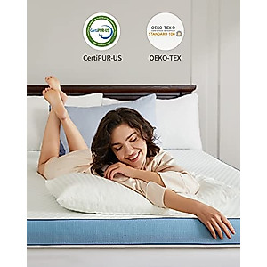 Perlecare 3 Inch Memory Foam Mattress Topper Twin, Bamboo Carbon Foam & Gel-Infused Memory Foam, Medium Firm Mattress Topper with Removable Soft Cover, Twin Bed Topper for Back Pain