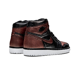 Nike Womens Air Jordan 1 Hi OG Fearless Black/Black-MTLC Rose Gld Synthetic Size 7