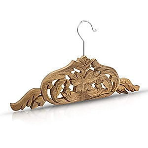 Handmade Vintage Wooden Wedding Suit Jacket Tuxedo Shirt Coat Clothes Hanger for Groom & Bridal Wedding Dress Non Slip Smooth Finish Swivel Hook Bridal Shower Party Favor Gift Ideas 15"