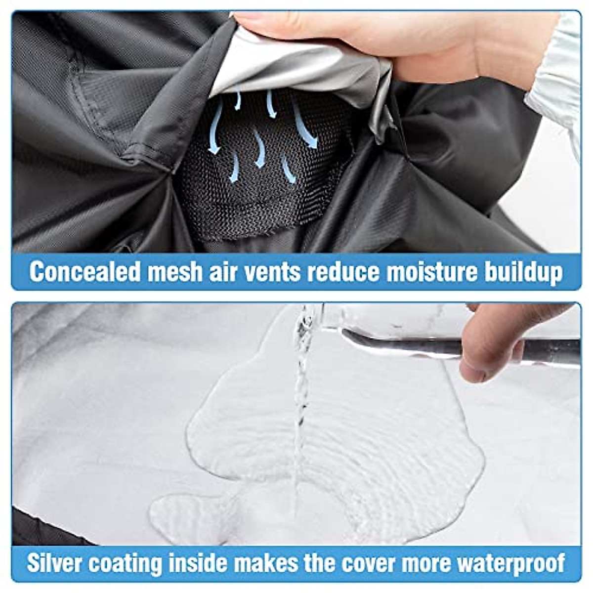 PAMASE 54" Outdoor Prep Table Cover for Keter Unity XL Portable Table Storage Cabinet, Waterproof Heavy Duty BBQ Grill Table Cover (Black)