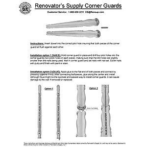 Renovators Supply Manufacturing Corner Protectors 39 1/4 in. Beechwood Edge Protector, Sanded Corner Guard