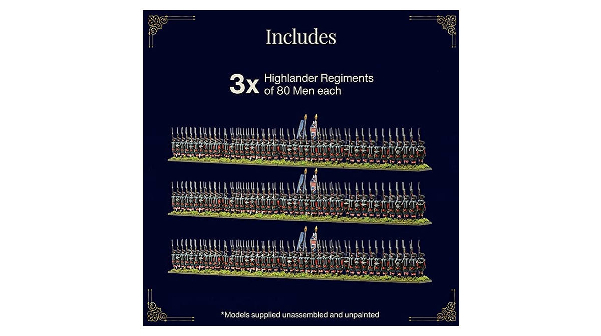 British Highlanders & Rifles Set for Epic Battles Wargames