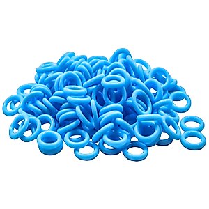 ThreeBulls 120Pcs Clear Rubber O-Ring Keyboard, O-Rings Keycaps, Switch Dampeners Keycap, for Cherry MX Key Switch Keyboards Dampers,Blue