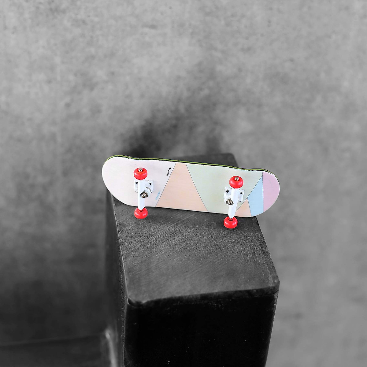 Noahwood Wooden Fingerboard Complete ((Noah Team 5-Layer Maple handmade Deck 33mmx98mm, NW King WhiteTrucks 33mm, NW II Red Wheels) (Born for PRO)
