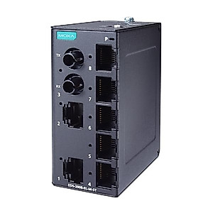 MOXA EDS-2008-EL 8-Port Entry-Level Unmanaged Switch, 8 10/100BaseTX Ports, -10 to 60°C
