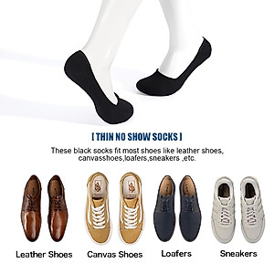 COTTGREEN No Show Socks Men,No Show Socks Womens Size 7-9-11,Anti-slid Invisible Socks For Men Moisture Wicking Cotton Socks|9 Packs Black