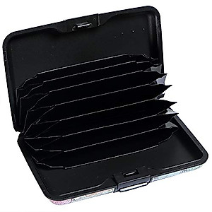 Kaabao Aluminum Wallet RFID Blocking Slim Metal Business ID Credit Card Holder Hard Case (Butterflies)