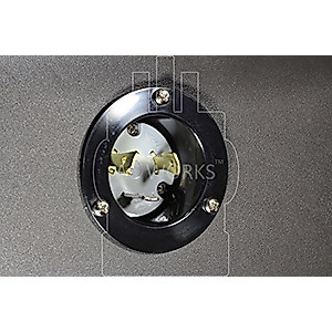 AC WORKS [ASINL530P 30-Amp 125-Volt NEMA L5-30P Flanged Power Input Inlet