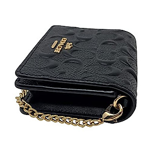 Coach Signature Leather Mini Wallet on a Chain Style No. C7361 Black
