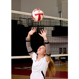 Tandem Sport Straighter Way Volleyball Training Aid - Volleyball Training Sleeves - Training for Passing and Setting Technique - 3 Levels of Resistance - Grey