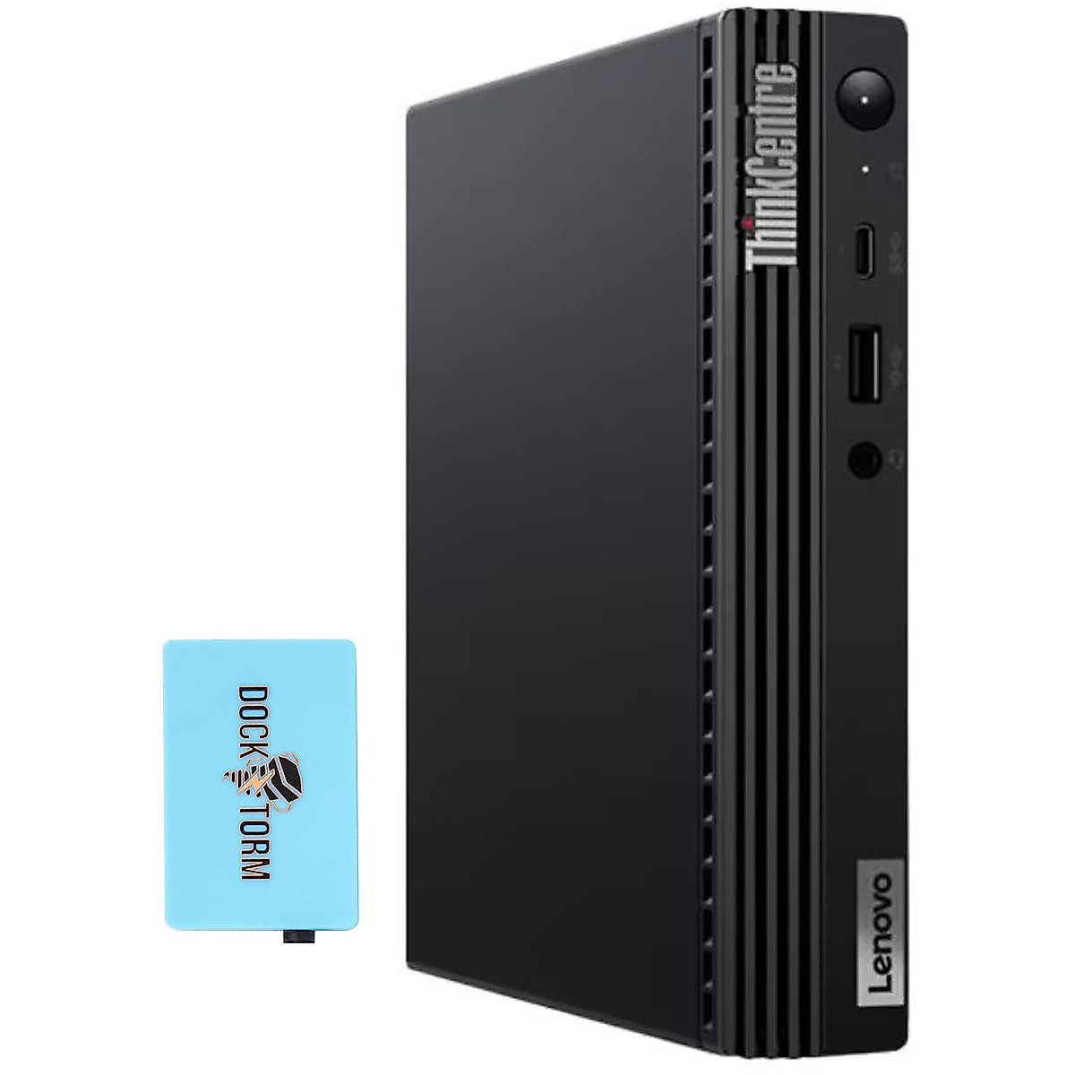 Lenovo ThinkCentre M60e Home & Business Mini Desktop (Intel i5-1035G1 4-Core, 32GB RAM, 1TB PCIe SSD, Intel UHD, WiFi 6, BT 5.1, RJ-45, HDMI, Display Port, Black, Win 11 Pro) w/Dockztorm Dock