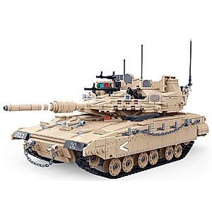 General Jim's Israeli Merkava MK 4M Main Battle Tank Building Block Set – 1,540 Pieces – Detailed Medium Tank Model Compatible with Major Brands
