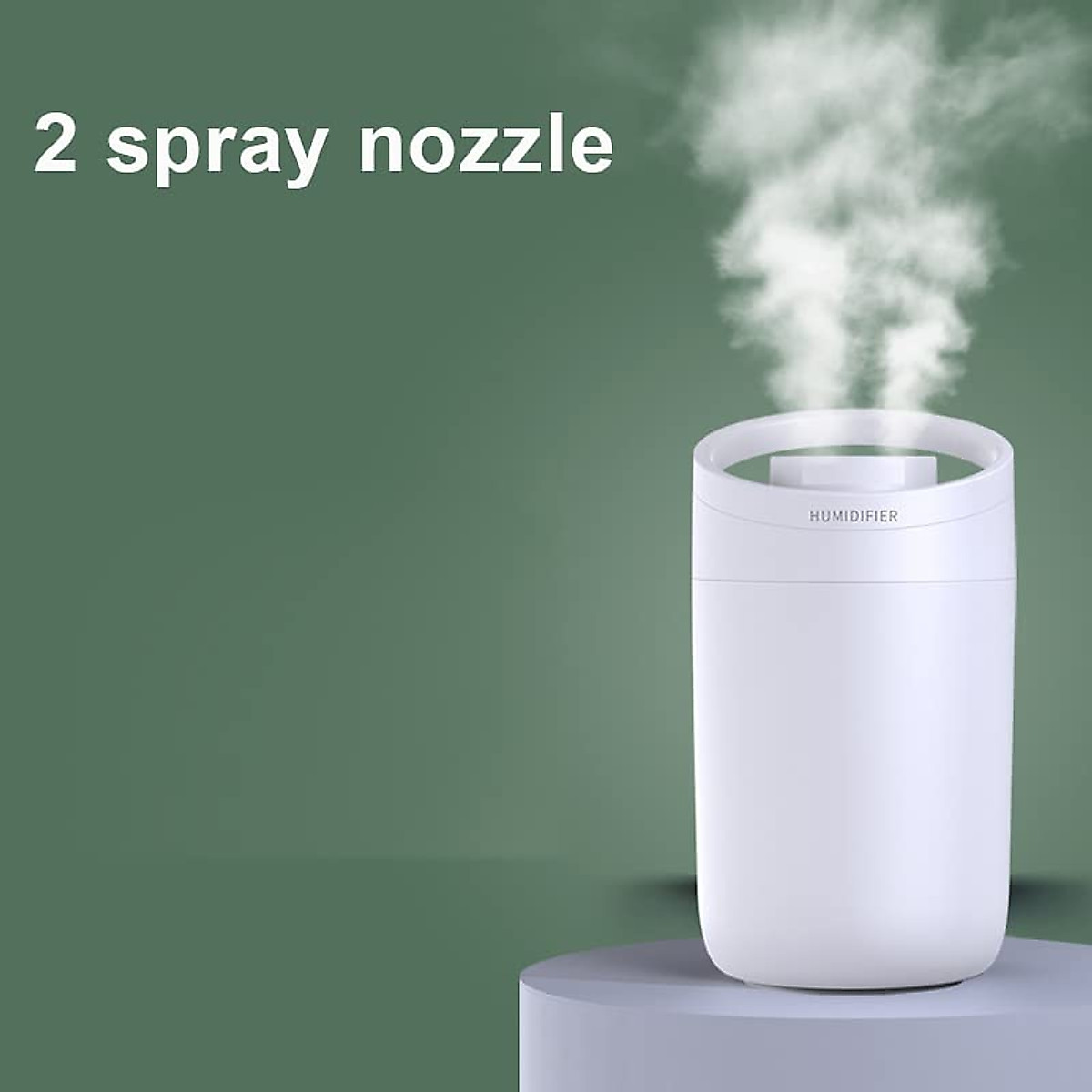 Air Humidifier, Top Filling Cool Mist Humidifier 3L Big Capacity Water Tank for Baby Bedroom Office Home 10 Hour Auto Shut-Off (3L-White)