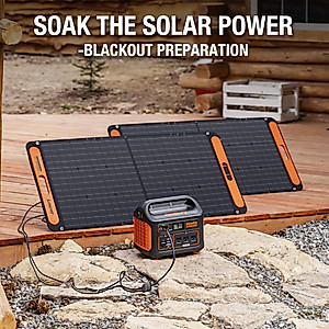 Jackery SolarSaga 100X Portable Solar Panel for Explorer 240/300/500/1000/1500 Power Station, Foldable PERC Solar Cell Solar Charger with USB Outputs for Phones (Can't Charge Explorer 440/ PowerPro)