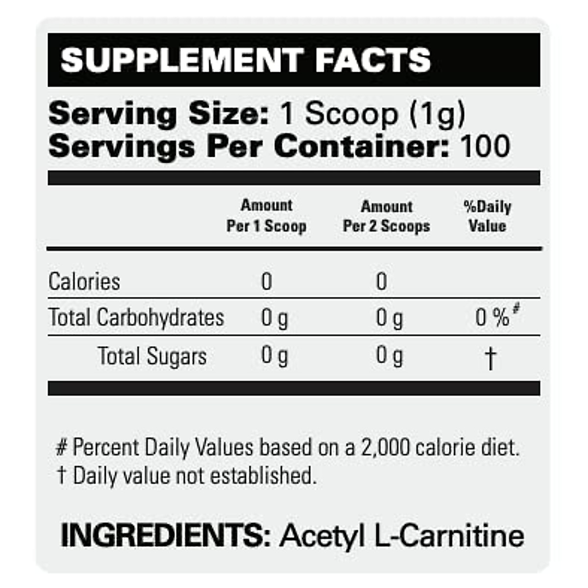 EHPlabs Acetyl L-Carnitine - Supports Natural Energy Production, Aids Metabolism, Assists in Healthy Brain Function, Supports Heart Health, Non-GMO, Vegan, Gluten Free - 100 Serves