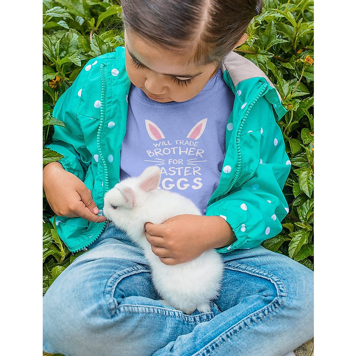 Will Trade Brother for Easter Eggs Funny Siblings Kids Easter's T-Shirt 6 Months California Blue