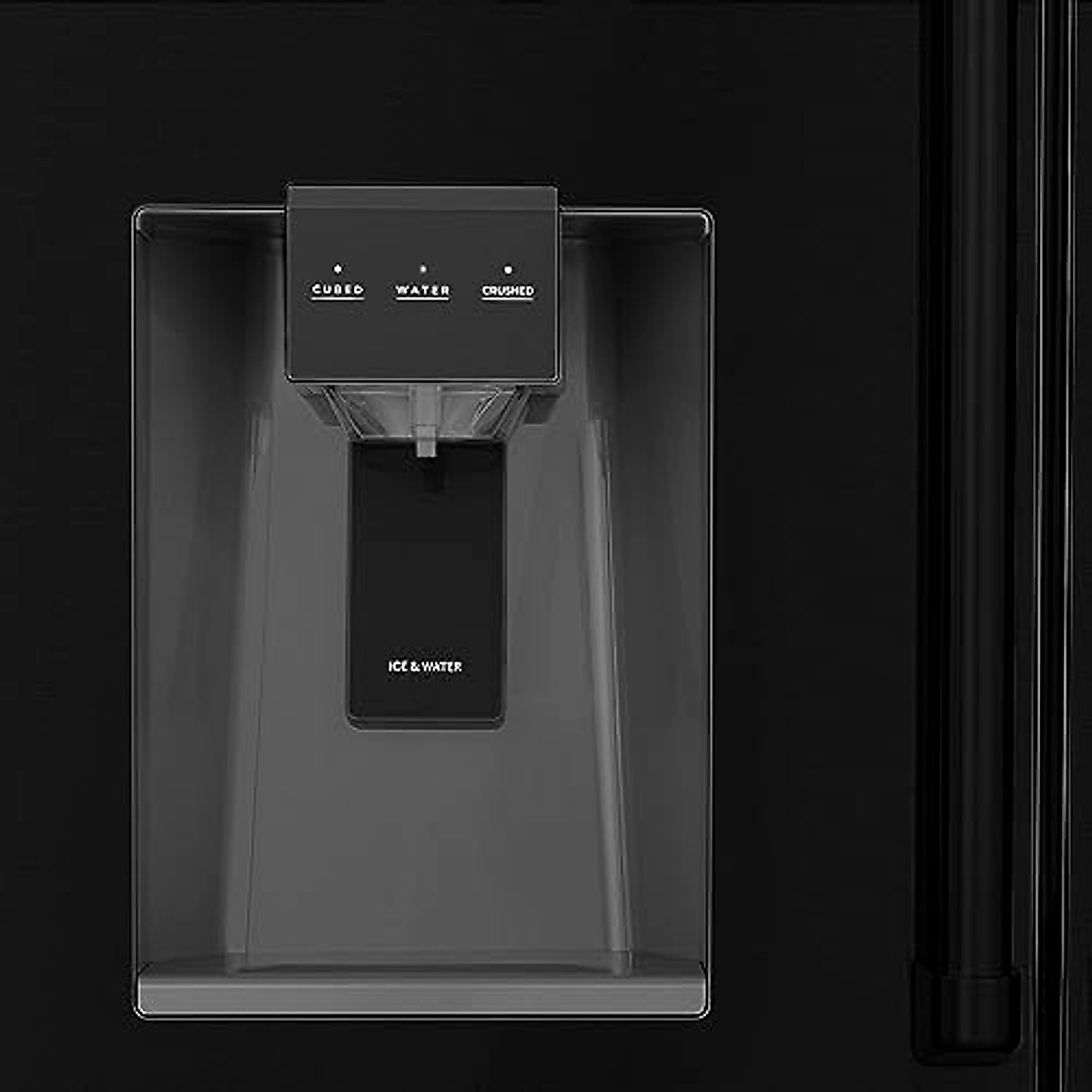 ZLINE 36" 21.6 cu. ft Freestanding French Door Refrigerator with Water and Ice Dispenser in Fingerprint Resistant Black Stainless Steel