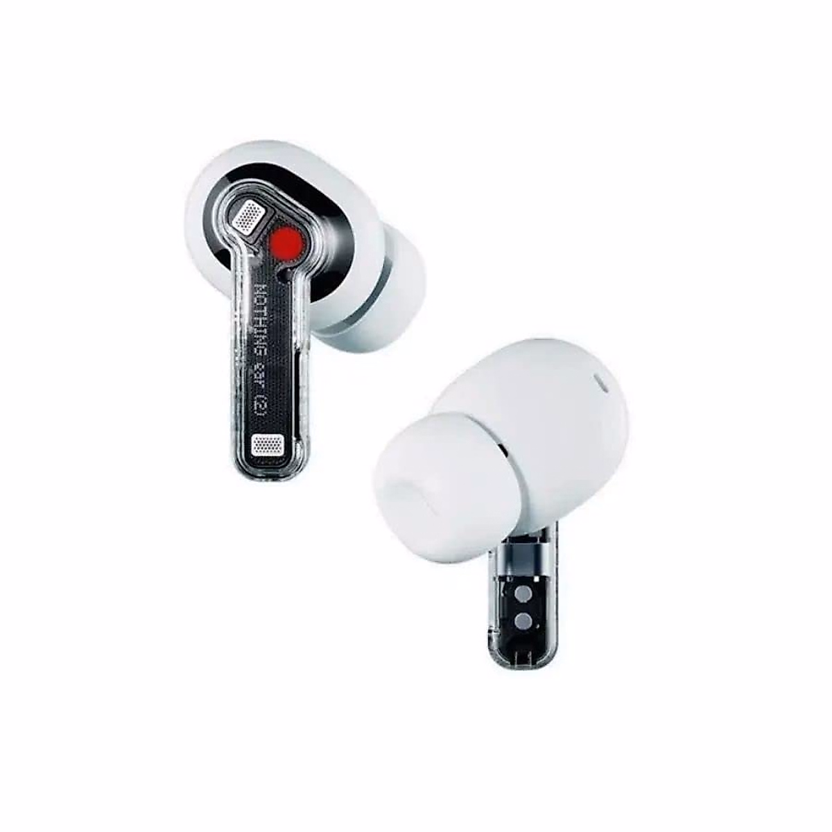 Nothing Ear 2 Hi-Res Wireless Earbuds, 2023 New Noise Cancelling Headphones with Dual Chamber Design, Bluetooth Earbuds for iPhone, Android, 4.5g Ultra Light, 36Hrs Playtime, White