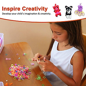 Yehtta Gifts for 8-10 Year Old Girls Rubber Bands Loom Kit Kids Art Crafts DIY Toys Bracelet Making Kit Personalized Handmade Beads Rubber Band Christmas Birthday Gift for Kids