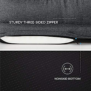 Bedsure Orthopedic Memory Foam Dog Bed for Medium Dogs - Waterproof Dog Beds Medium Washable Pet Sofa Beds with Removable Cover & Waterproof Liner, 7 inches Height Couch for Medium Dogs up to 50 lbs