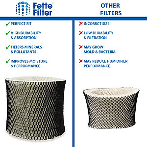 Fette Filter - Humidifier Wicking Filter Compatible with Holmes HWF65, HWF65PDQ-U - Filter C. (Pack of 2)