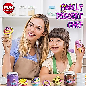 35.16 FL OZ Butter Slime Pack, FunKidz Fluffy Ice Cream Slime Kit for Girls 6-8 Premade 1040 ML Slime Toys Birthday Gifts Party Favor for Kids Age 6-12