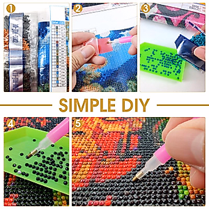 Bimkole 5D Diamond Painting Kits, Full Drill DIY Rhinestone Embroidery Set Paint with Diamonds Art by Number Kits Cross Stitch Home Wall Craft Decoration (12x16 inch)#b1471
