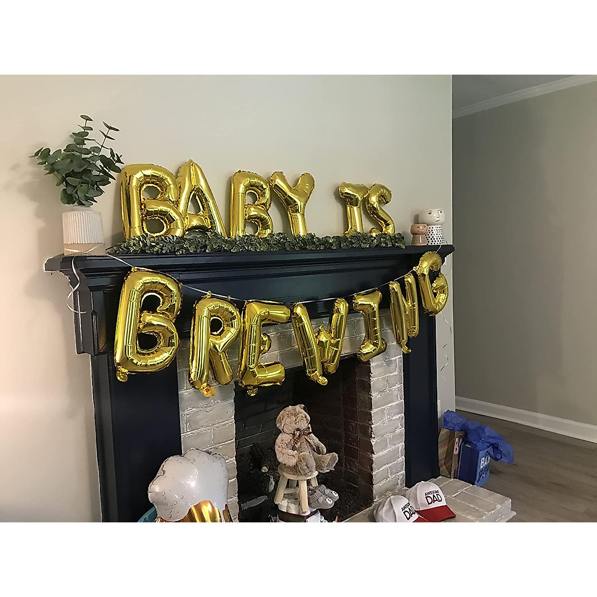 JeVenis Baby is Brewing Balloons Baby is Brewing Banner Baby Reveal Balloons Baby Brewing Baby Shower Decor Baby Gender Reveal Decoration