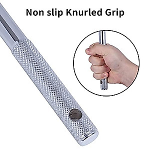 JANNO 18Inch 1/2 Breaker Bar With 1/2 to 3/8 Adapter, 180 Degree Rotatable Breaker Bar, Breaker Bar Set for Breaking Rusted, Stubborn, Stuck Nuts and Bolts