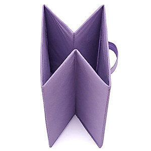 EZOWare Set of 12 Foldable Basket Bin Collapsible Storage Cube For Nursery, Kids Toys Organizer, Shelf Cabinet - ( Purple + Niagara Blue)