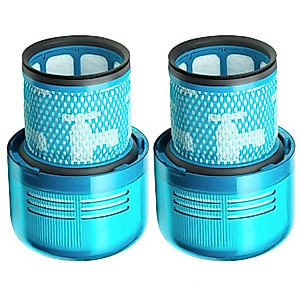 Premium Vacuum Filter Replacement Part Compatible with Dyson V15 Detect, Dyson V11 Animal Filter, Dyson V11 Filter, Dyson V15 Filter, Dyson V15 Detect Filter, Compare to Part 970013-02 (2 Filters)