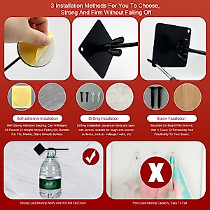 ADDCUP Multifunctional Swivel Hook, Tumbler Lid and Hat Storage Organizer, Tumbler Lid Storage Hook, Hat Hooks for Wall, for Cups, Baseball Caps, Cup Lid Organizers (2 Pcs-Round)