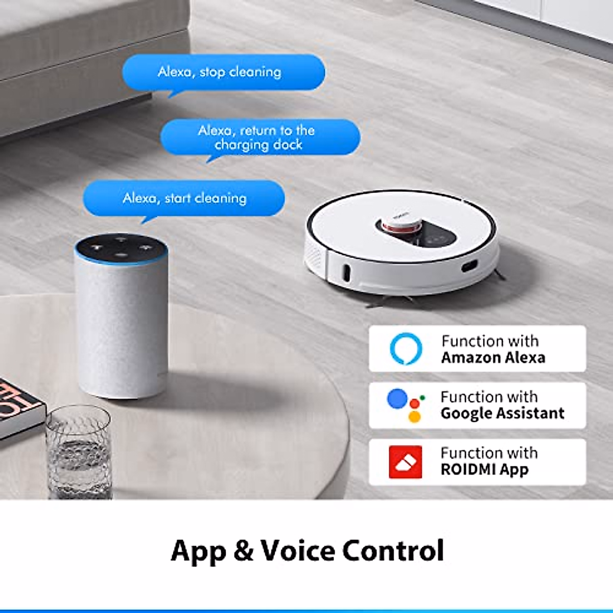 ROIDMI EVE PLUS Robot Vacuum and Mop Cleaner, with 3L Self Empty Station, 2700Pa Max Suction, 250 mins Max Run-Time, Compatible with Alexa, LiDAR Navigation, Multi Floor Mapping, Personalized Cleaning