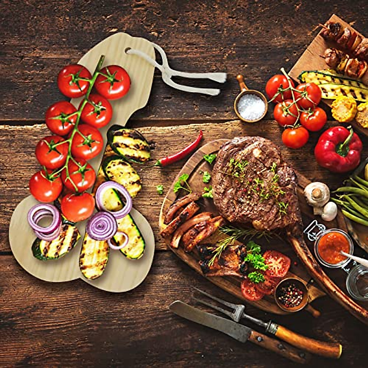 Kitchenware Utensils Set Interesting Wood Cutting Board Fun Farmhouse Gift Large Multipurpose Sustainable Spoof Wood For Cutting Meat And Vegetables Cheese Egg Cooker Pan