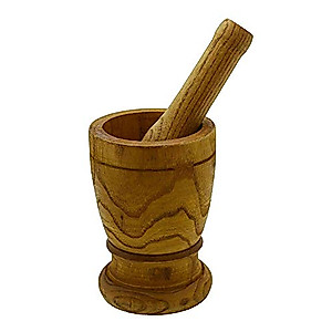 Imusa Mortar with Pestle Kitchen Essentials, Jumbo, Natural