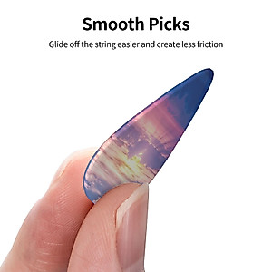 Custom 12-pack Guitar Picks, Personalized 351 Shape Guitar Picks Add Your Own Photo Text Logo 0.46mm / 0.71mm / 0.96mm Thin, Medium, Heavy Guitar Picks for Electric Guitar Bass