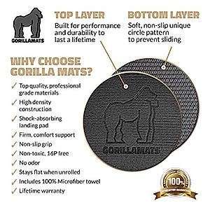 Premium Extra Large Exercise Mat - 10' x 4' x 1/4" Ultra Durable, Non-Slip, Workout Mats for Home Gym Flooring - Plyo, MMA, Cardio Mat - Use With or Without Shoes (120" Long x 48" Wide x 6mm Thick)